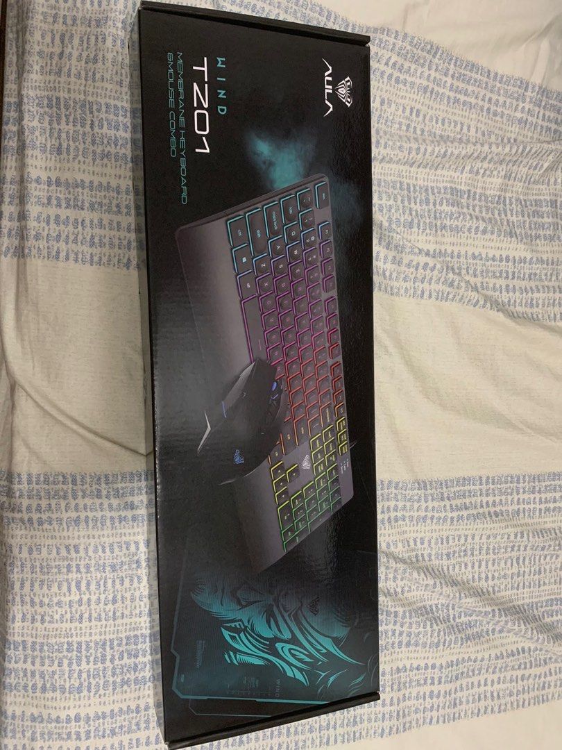 Aula T201 wired Gaming RGB keyboard & mouse combo on Carousell