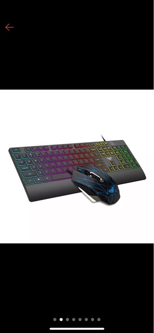 Aula T201 wired Gaming RGB keyboard & mouse combo on Carousell