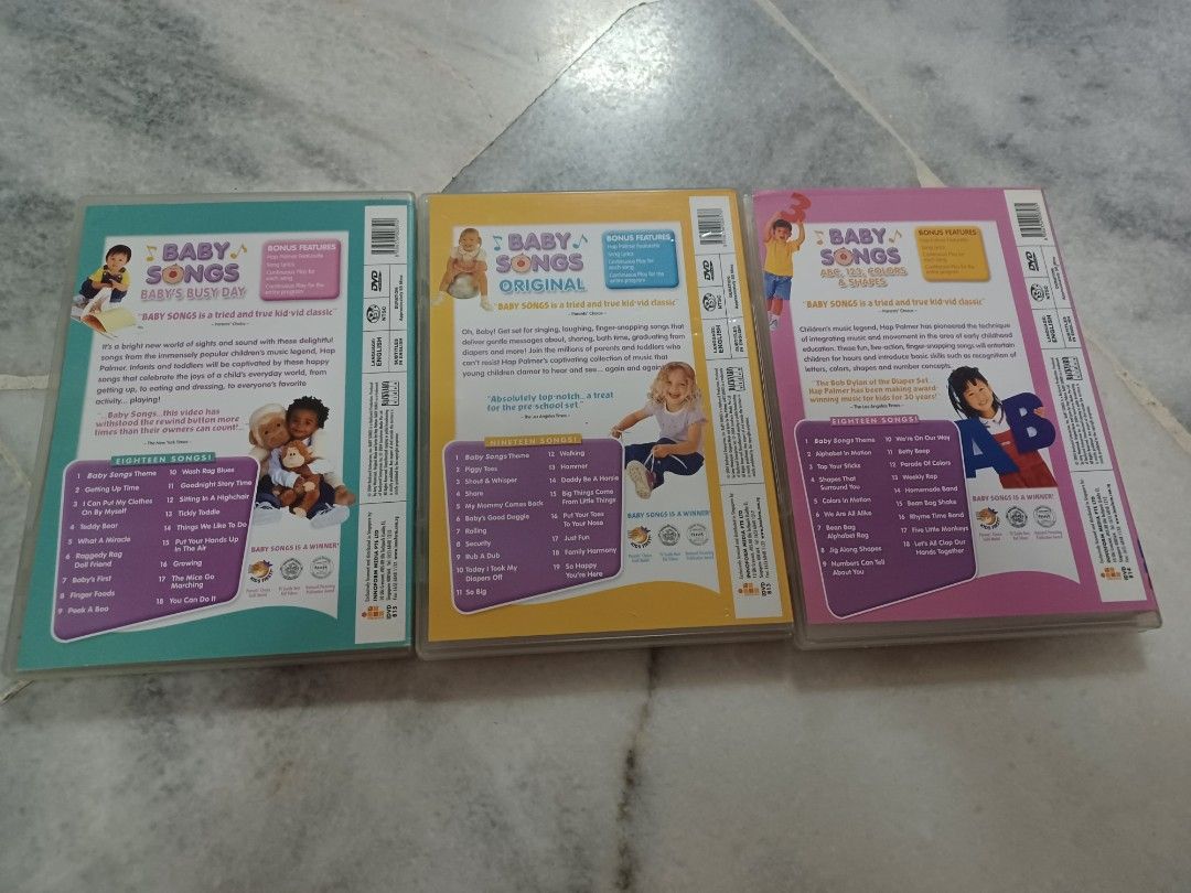 Baby Songs 3 DVD Box Set, Hobbies & Toys, Music & Media, CDs & DVDs on ...