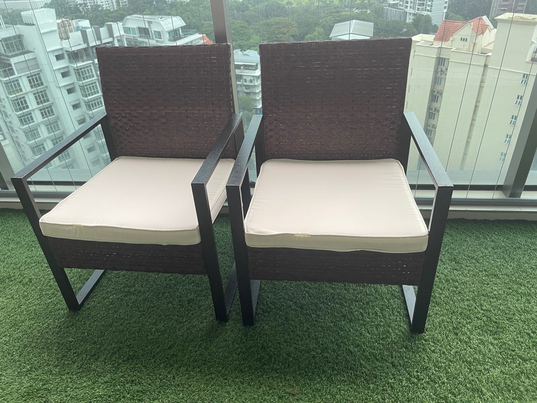Balcony chairs, Furniture & Home Living, Outdoor Furniture on Carousell