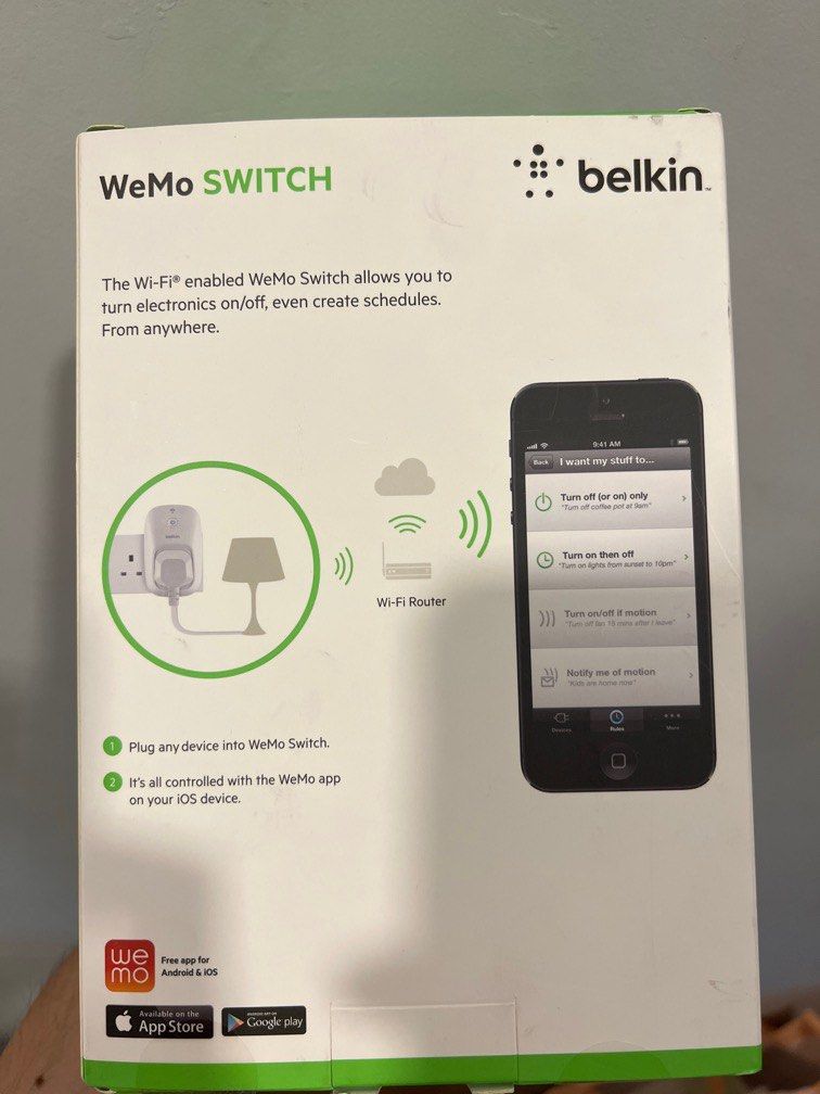 Belkin wemo switch, TV & Home Appliances, Electrical, Adaptors ...