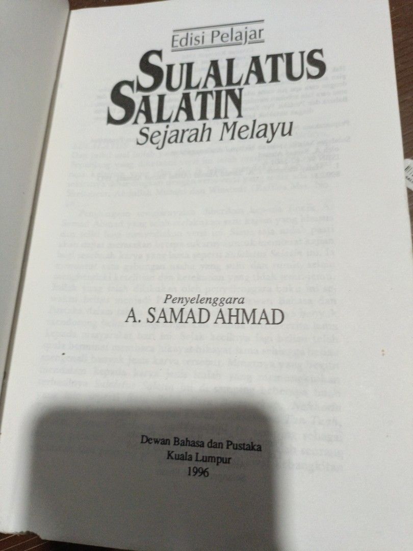 buku sejarah melayu lama - sulalatus salatin 1996, Hobbies & Toys ...