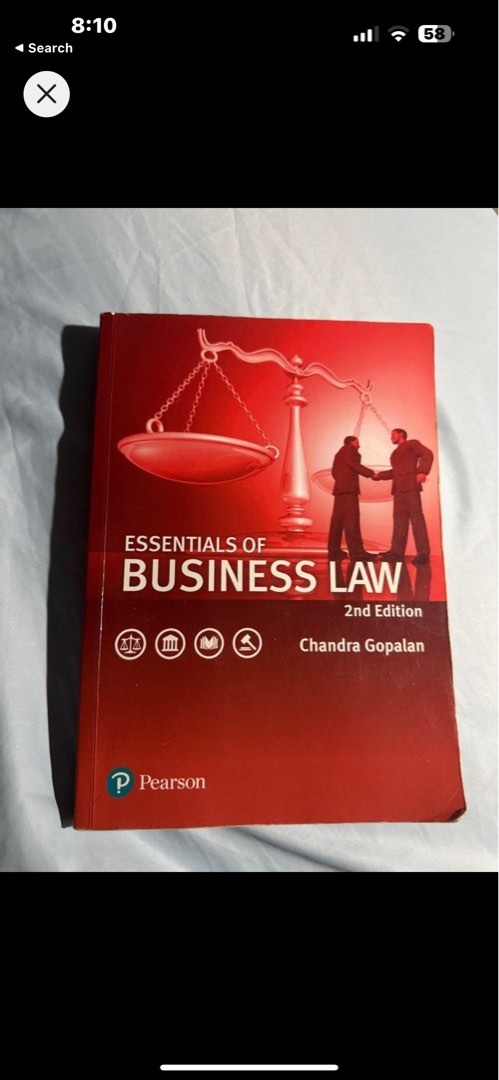 Business Law 2nd edition chandra gopalan, Hobbies & Toys, Books ...