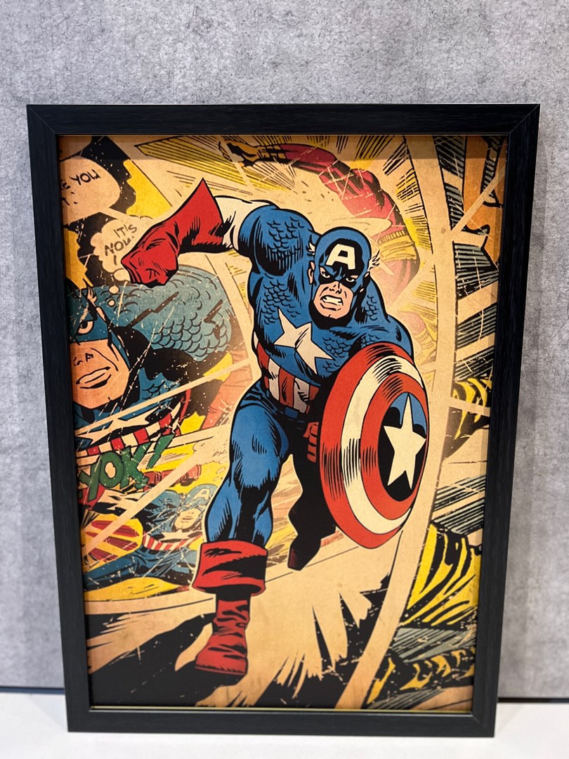 Captain America, Furniture & Home Living, Home Decor, Frames & Pictures ...