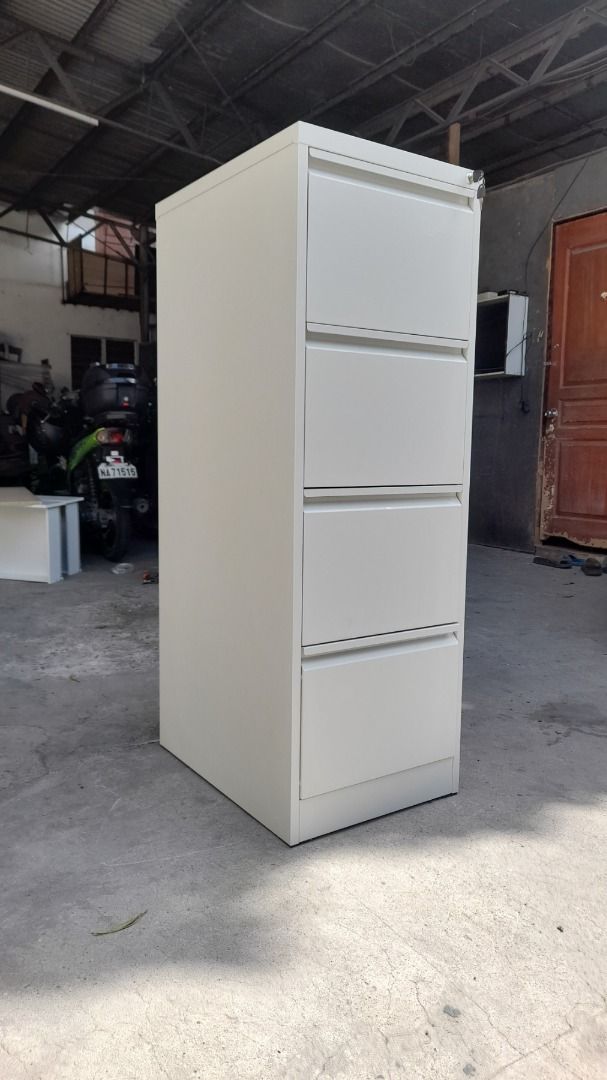FCD4 4 Tier Light Grey Metal Filing Cabinet Drawer for Offices, Home ...