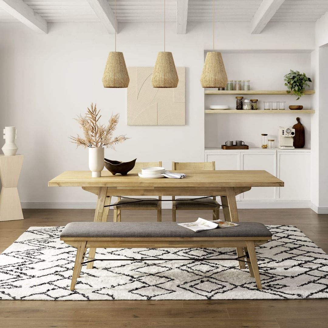 Castlery solid wood dining table, Furniture & Home Living, Furniture ...