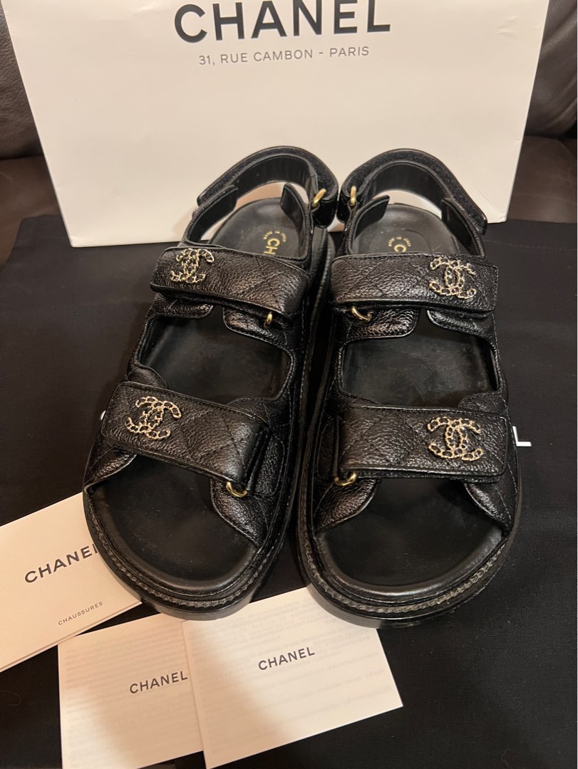 Chanel Dad Sandals, Women's Fashion, Footwear, Sandals on Carousell