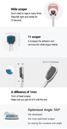 Chisol Factory Tongue Cleaner (11 Wide Layer Scraper) - Material made ...