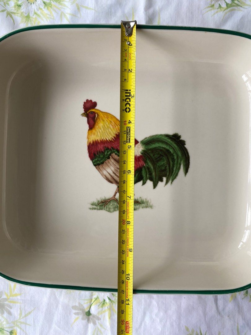 Cloverleaf Pottery Farm Animals line Rooster Baking Dish/Tray on Carousell