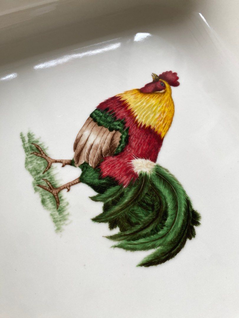 Cloverleaf Pottery Farm Animals line Rooster Baking Dish/Tray on Carousell
