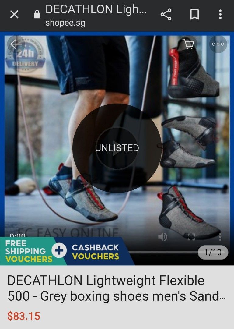 Decathlon Lightweight Flexible 500-Grey Boxing Shoe., Men's Fashion ...