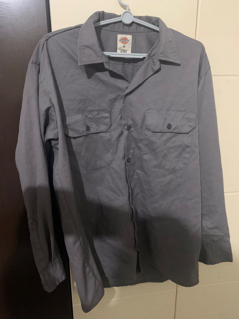 Dickies grey work shirt, Men's Fashion, Tops & Sets, Tshirts & Polo ...