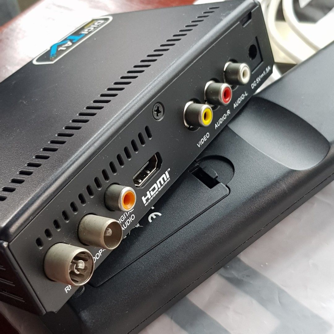 Digital TV box with adapter and antenna, TV & Home Appliances, TV ...