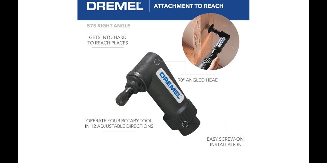 Dremel 575 Right Angle Attachment, Furniture & Home Living, Home ...