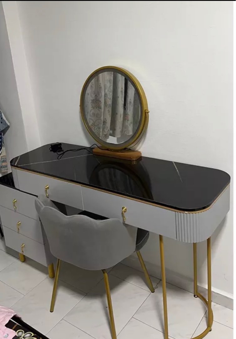 Dressing Table 100cm cw drawers, Furniture & Home Living, Furniture ...