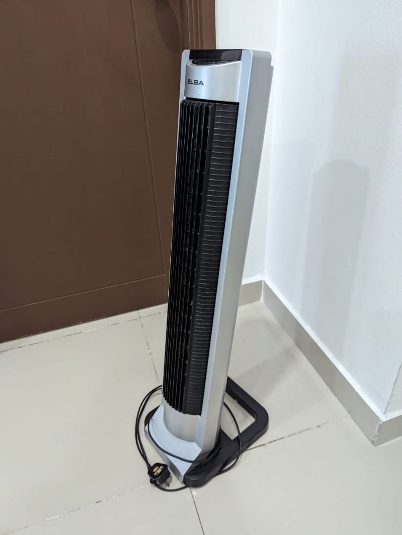 ELBA Tower Fan (with 3-speed setting, timer and spin function ...