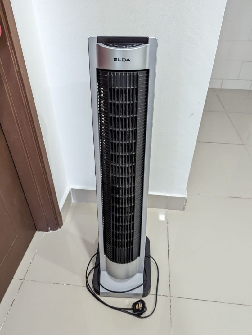 ELBA Tower Fan (with 3-speed setting, timer and spin function ...