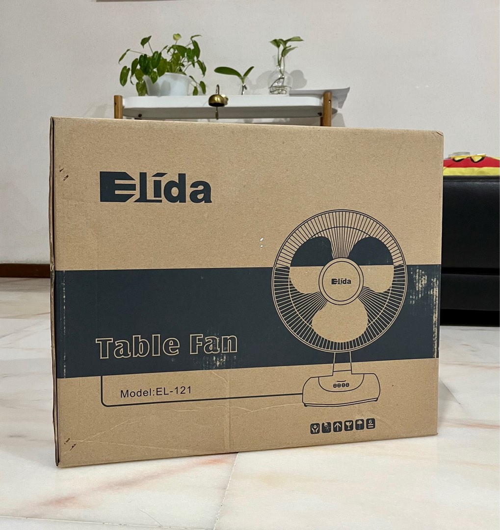 Elida Table Fan, Furniture & Home Living, Lighting & Fans, Fans on Carousell