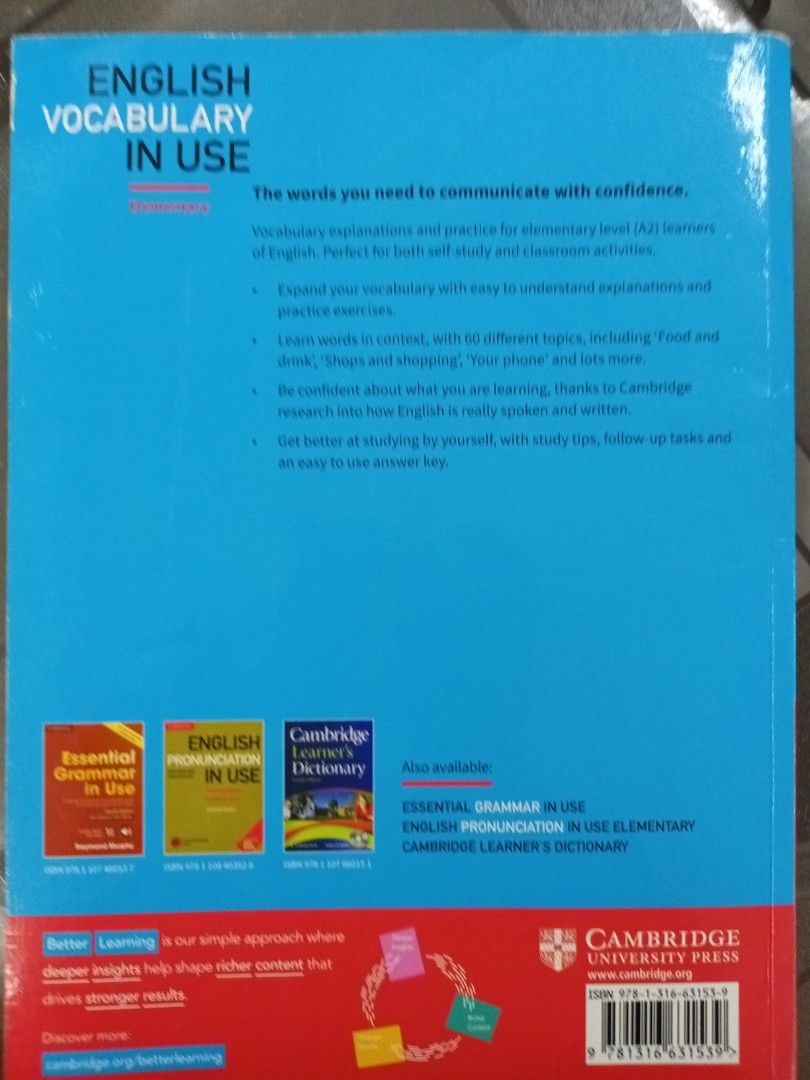 English Vocabulary in Use third edition, 興趣及遊戲, 書本 & 文具, 教科書 - Carousell