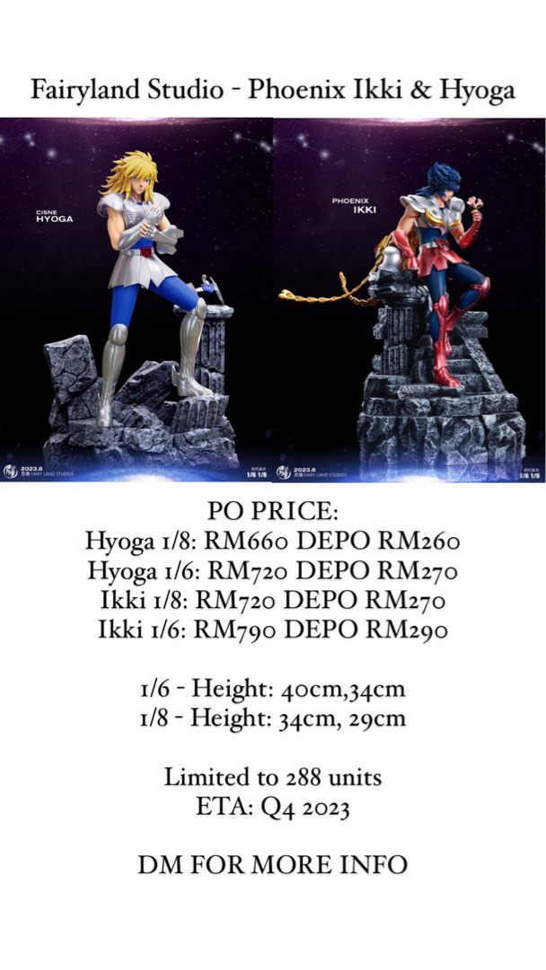 Fairyland Studio - Phoenix Ikki & Hyoga, Hobbies & Toys, Toys & Games on Carousell