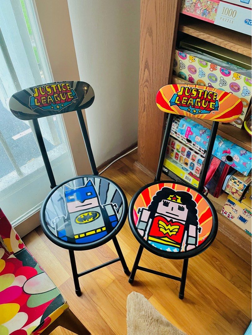 Super Cool Children’s Foldable Chairs (Batman & Wonder Woman), Babies ...