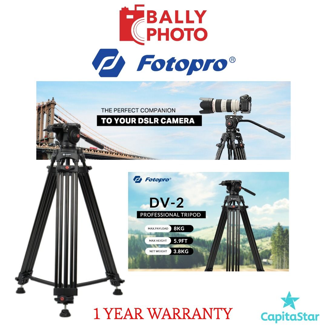 Fotopro DV-2 Video Camera Tripod, Photography, Photography Accessories, Tripods & Monopods on ...