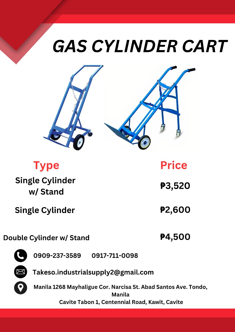 Gas Cylinder Cart, Commercial & Industrial, Construction Tools & Equipment on Carousell