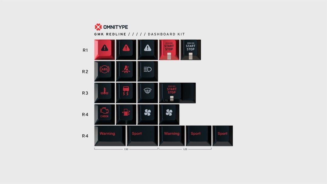 GMK Redline keycaps [Base + dashboard + alternate kits], 電腦＆科技, 電腦周邊及配件 ...