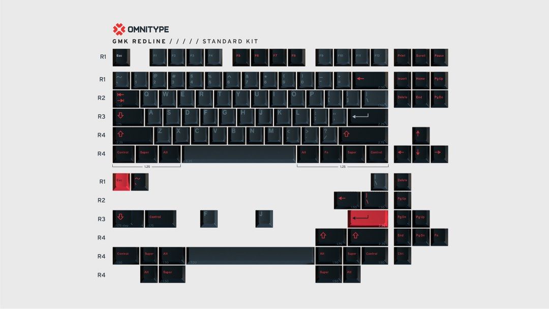 GMK Redline keycaps [Base + dashboard + alternate kits], 電腦＆科技, 電腦周邊及配件 ...