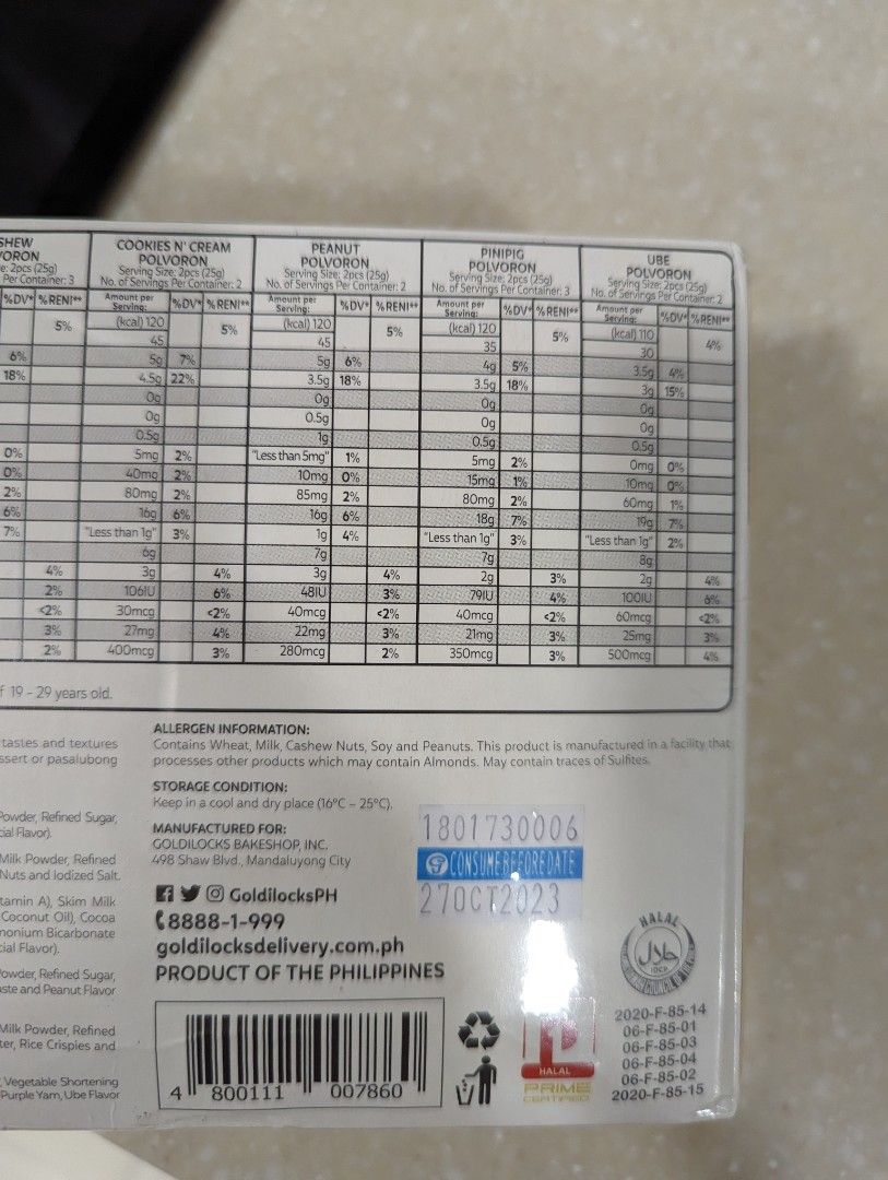 Goldilocks Assorted & Classic Polvoron box, Food & Drinks, Local Eats ...