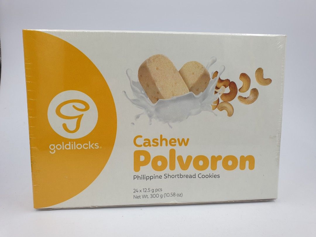 GOLDILOCKS Cashew Polvoron Box Philippine shortbread cookies 24 pcs ...