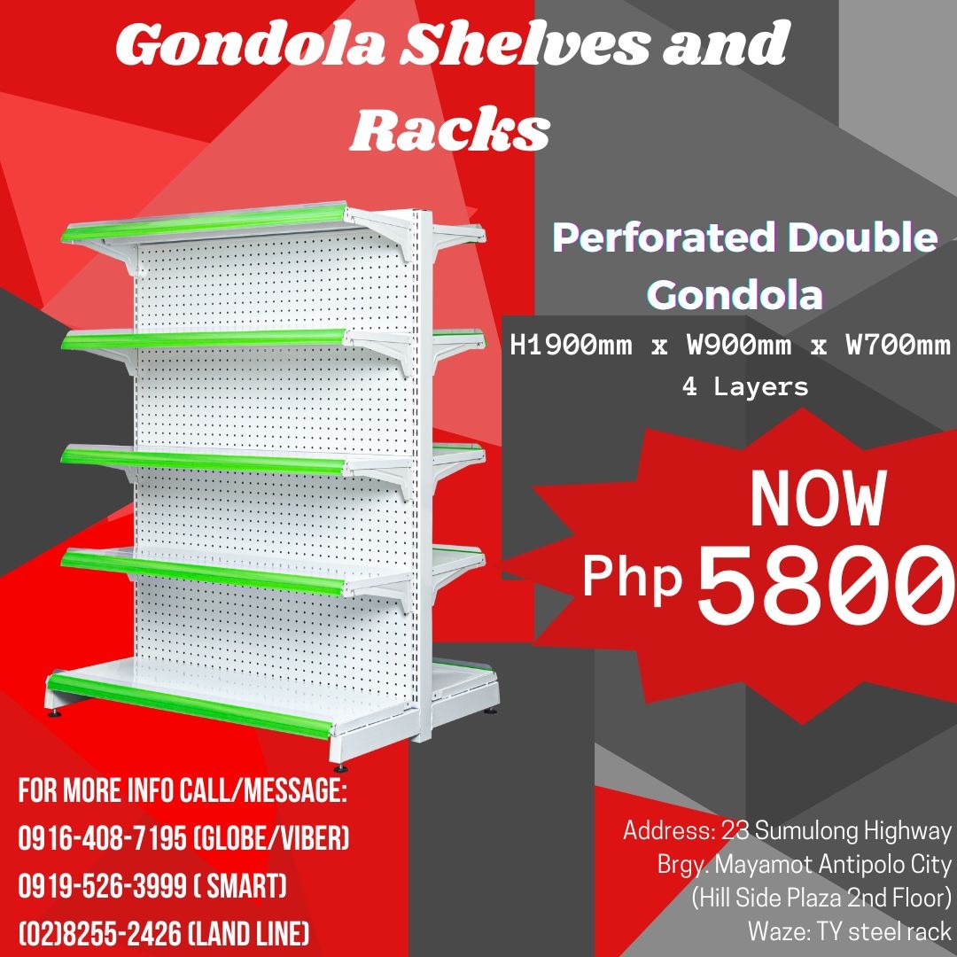 gondola shelves perforated backing, Furniture & Home Living, Furniture ...