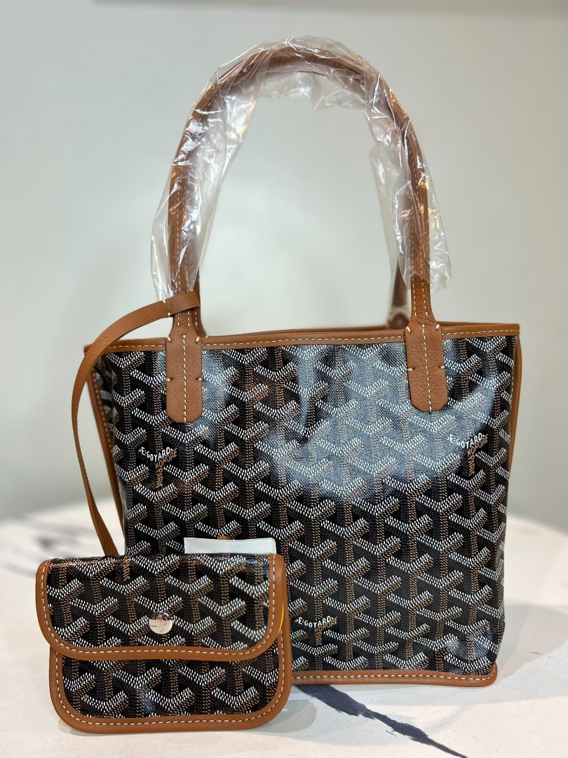 Goyard Mini anjou blacktan SAG020235, Luxury, Bags & Wallets on Carousell