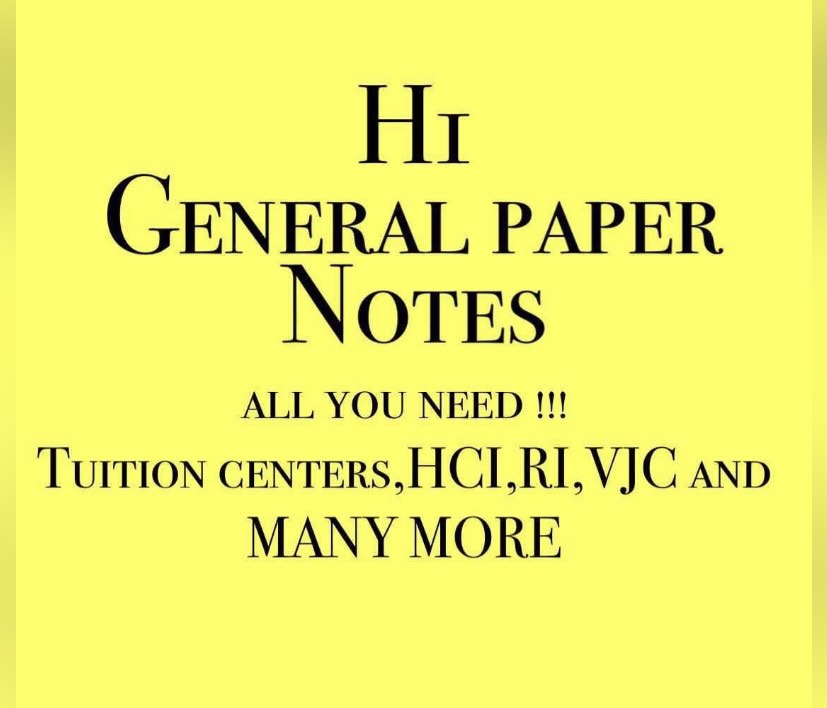 H1 General paper/GP Notes (Tuition Center+ school notes!), Hobbies ...