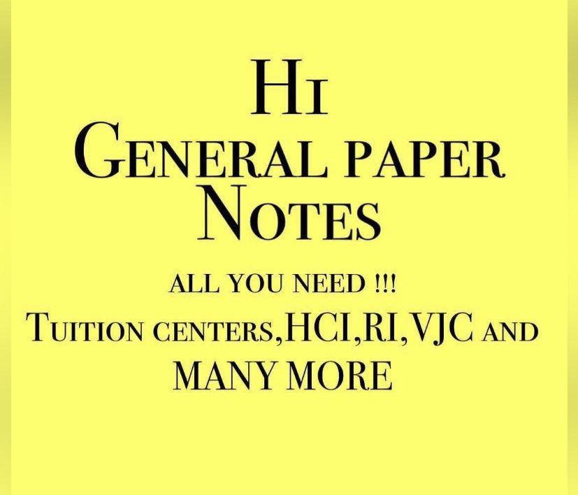 H1 General paper/GP Notes (Tuition Center+ school notes!), Hobbies ...