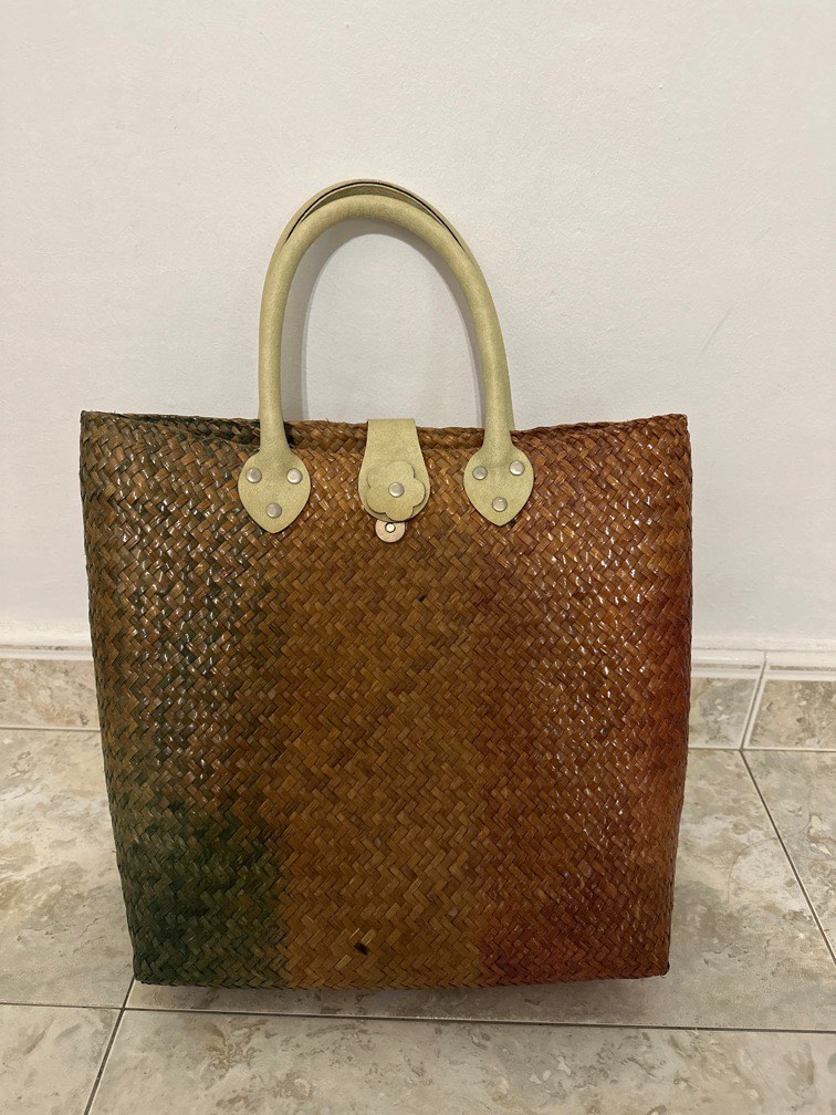 Handmade rattan tote bag from Thailand, Women's Fashion, Bags & Wallets ...