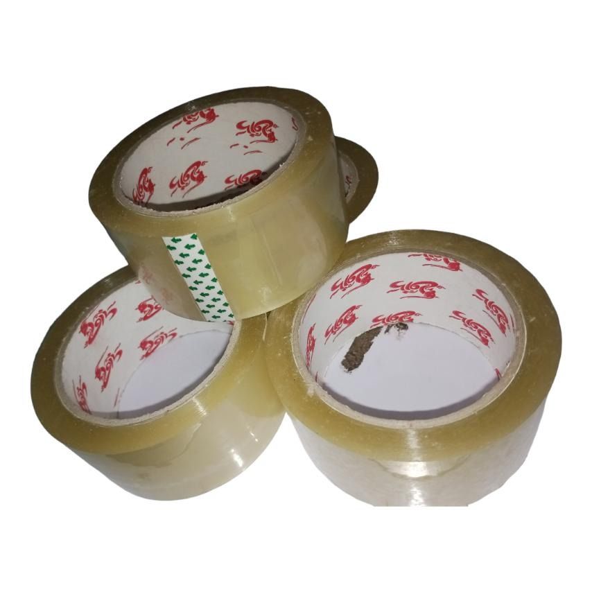 High quality packaging tape 2-inch 100 meter long stretchable 0.48 microns clear rolls on Carousell