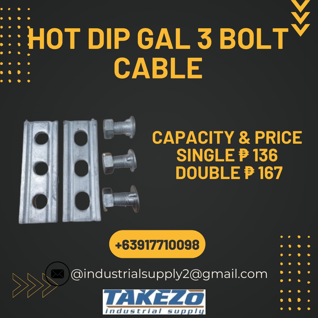 Hot Dip Gal 3 Bolt Cable, Commercial & Industrial, Construction Tools ...