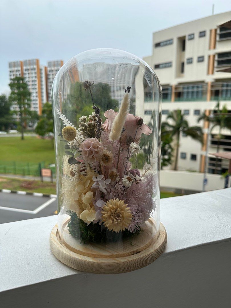 Huge Preserved Flower Bell Jar, Hobbies & Toys, Stationery & Craft ...