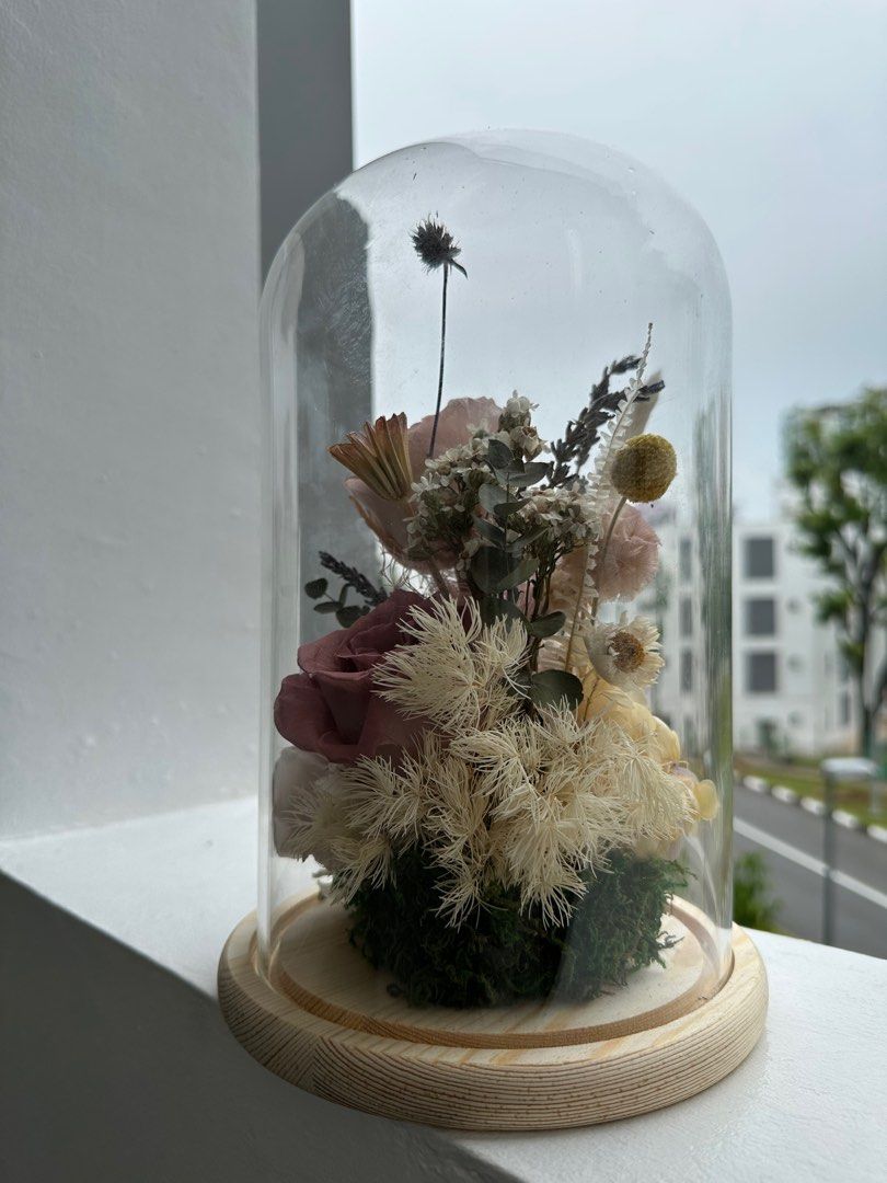 Huge Preserved Flower Bell Jar, Hobbies & Toys, Stationery & Craft ...