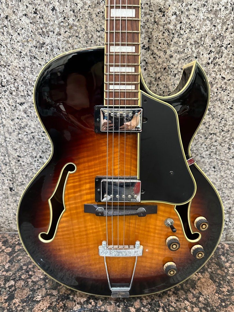 Ibanez AKJ95 VYS Artcore - vintage yellow sunburst, Hobbies & Toys, Music & Media, Musical ...
