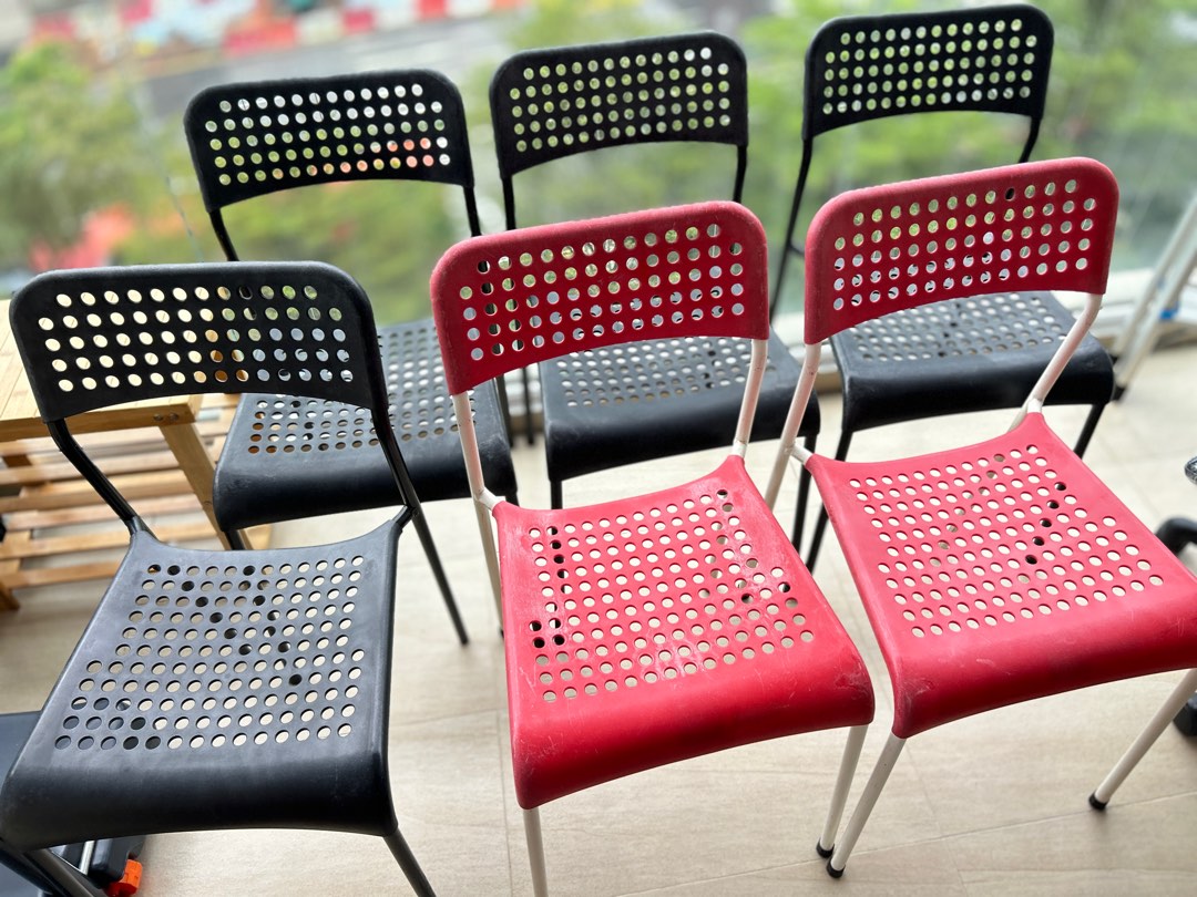 Ikea indoor outdoor chairs ADDE stackable, Furniture & Home Living ...