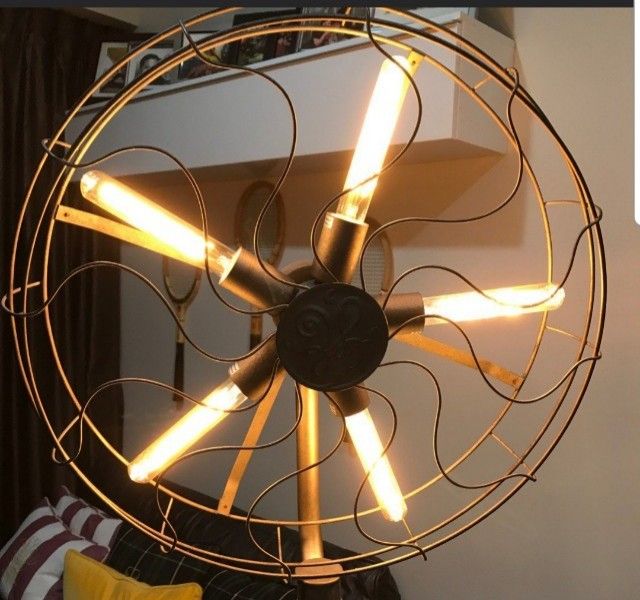 Industrial Fan Floor Standing Lamp - 1 Last Piece, Furniture & Home ...