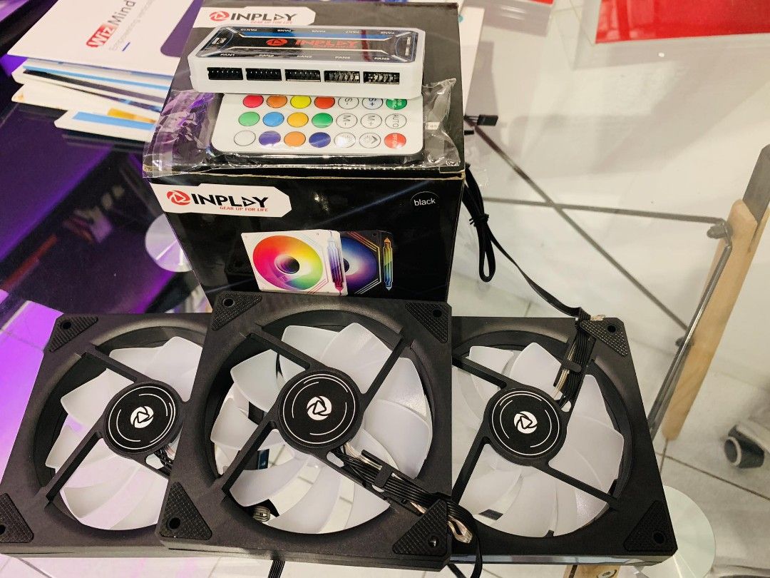 Inplay Seaview Tower X3 3in1 ARGB 120mm Case Fan Kit With Controller ...