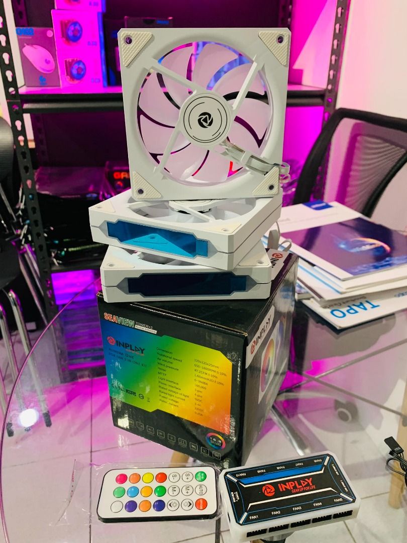 Inplay Seaview Tower X3 3in1 ARGB 120mm Case Fan Kit With Controller ...