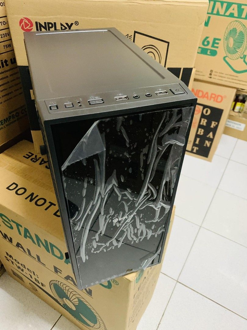 Inplay Wind 05 Micro Mini ATX Tempered Glass PC Case Black on Carousell