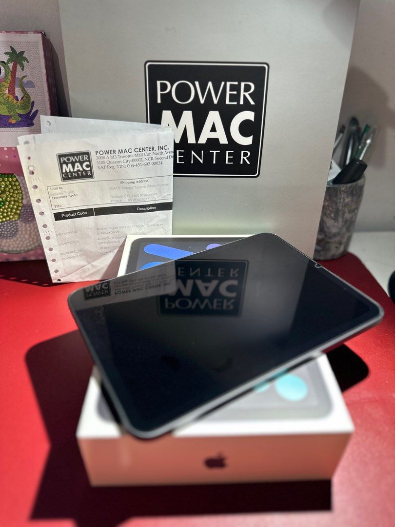 iPad Mini 6th Gen 64gb wifi space gray w powermac receipt on Carousell