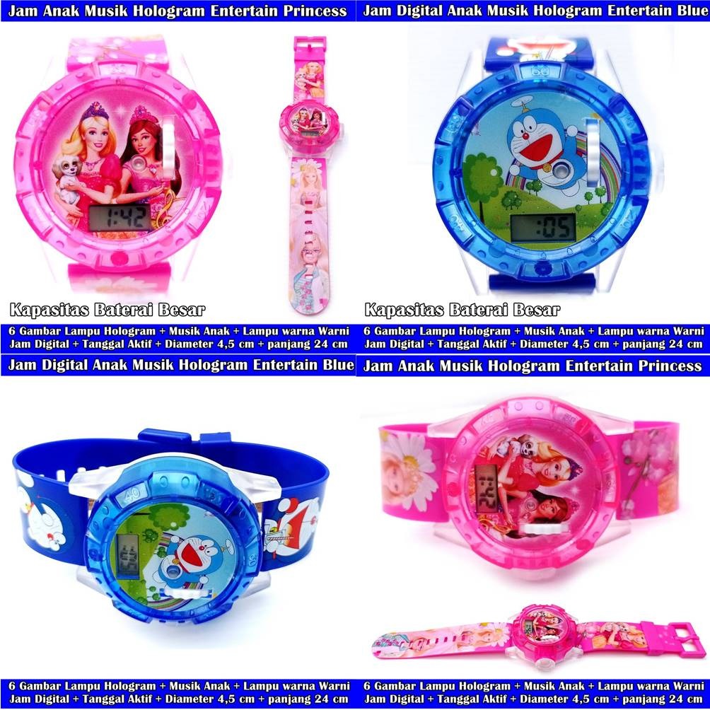 Jam Karakter Entertaiment Anak Digital Hologram, Fesyen Pria, Jam ...