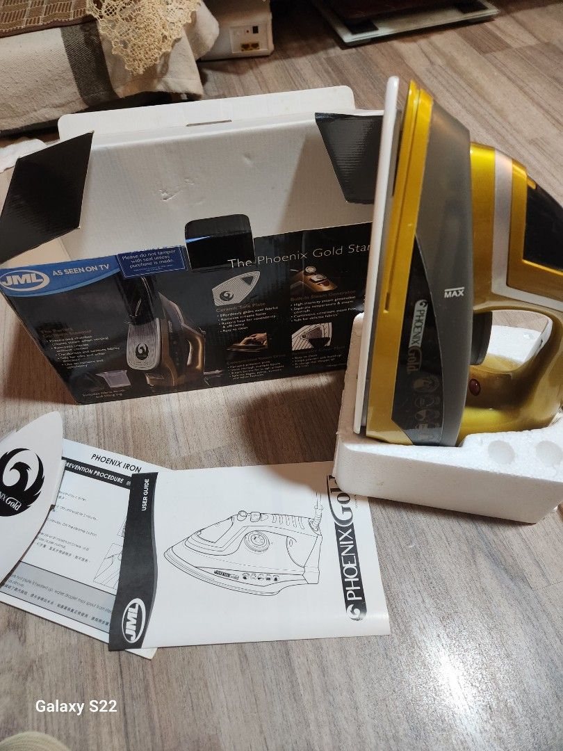 JML as seen on tv(phoenix gold steam iron, TV & Home Appliances, Irons ...