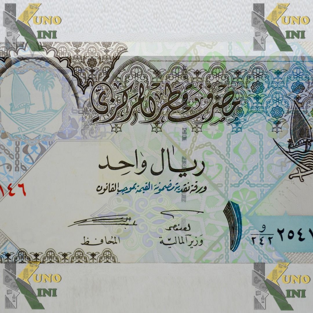 KOLEKSI REAL UANG KERTAS ONE RIYAL - QATAR, Antik, Pajangan di Carousell